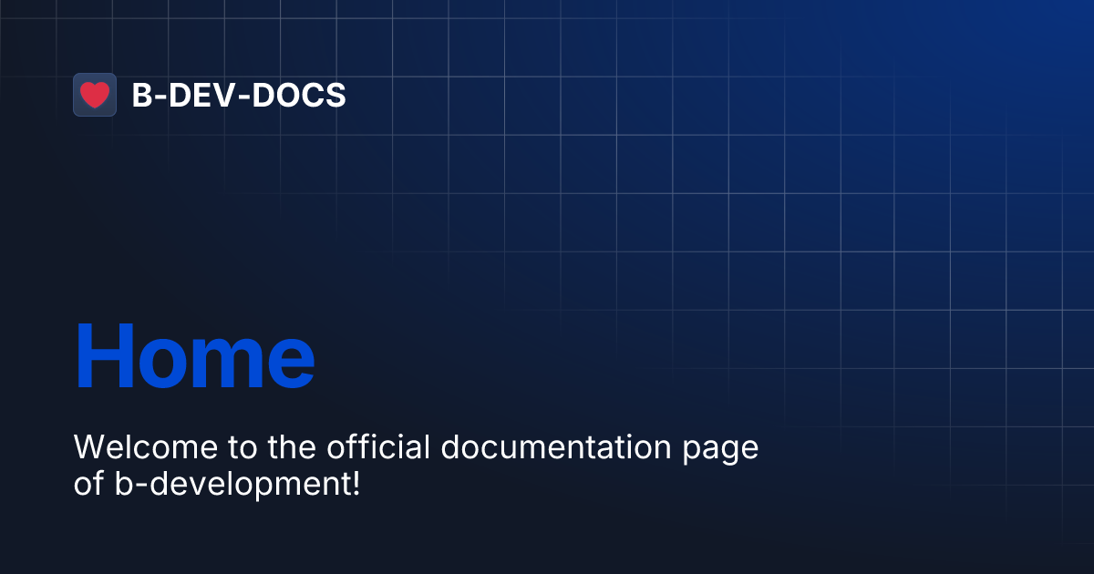 Home | B-DEV-DOCS
